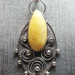 Jewelry | Milk Butter Rare Yellow Baltic Amber Pendant | Poshmark
